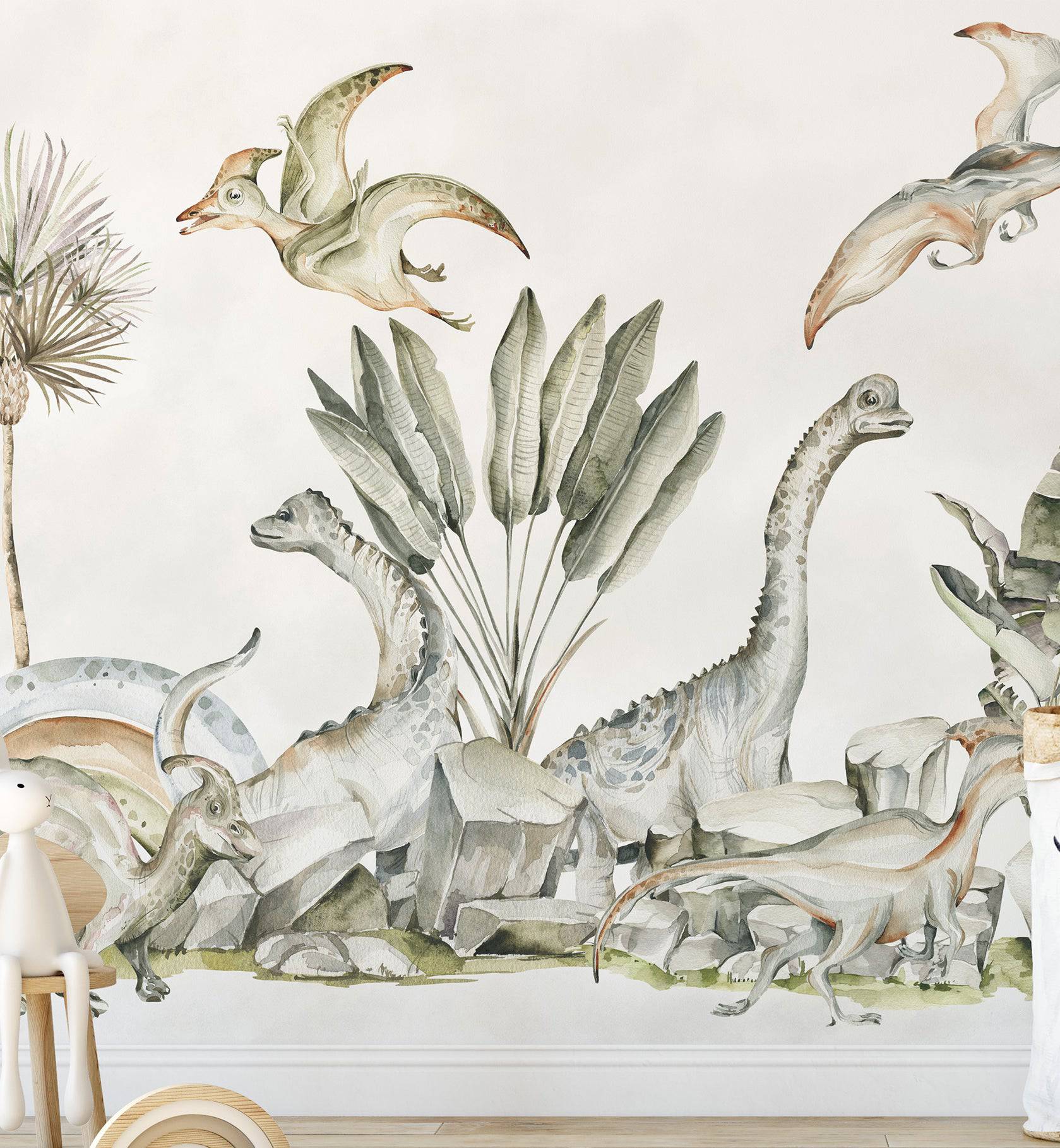Dino frame Kids Removable Wallpaper | Walltrendz